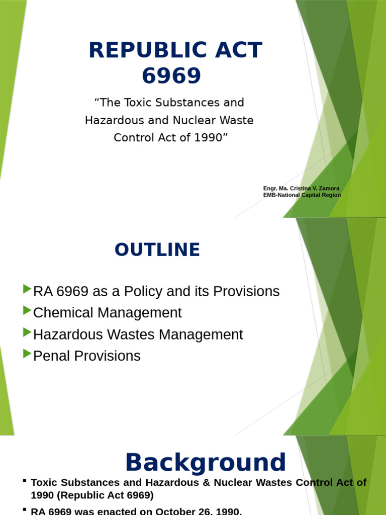 RA6969 Basic PCO Trng ETSSI (Oct 2018) | PDF | Waste | Hazardous Waste