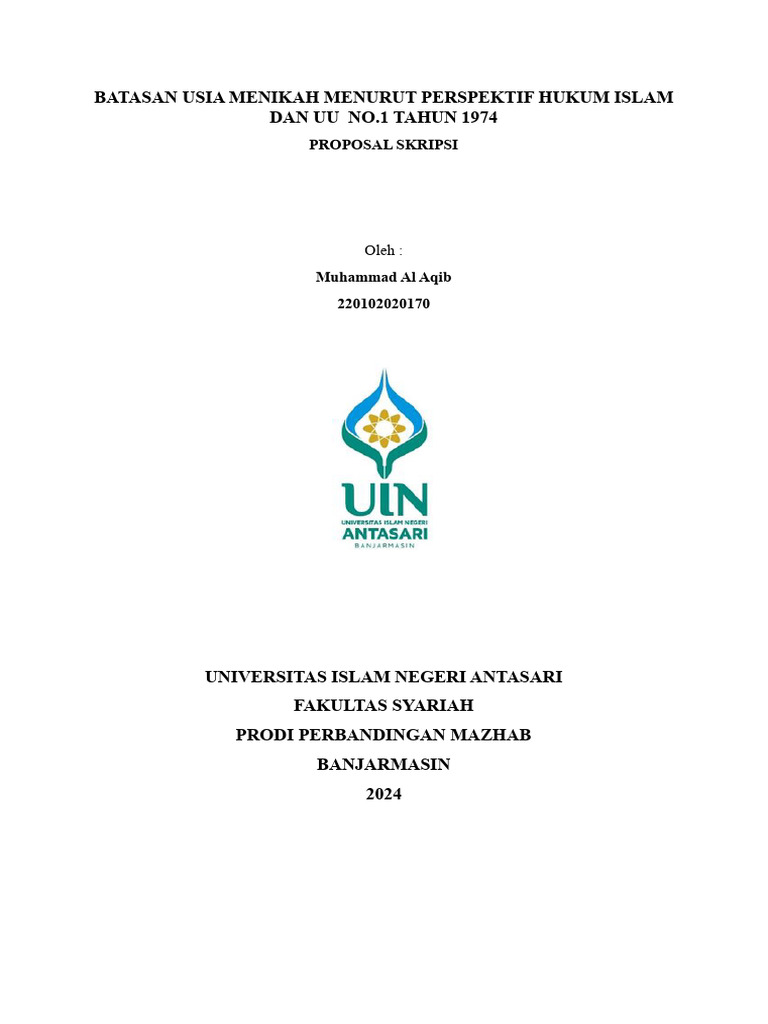 Proposal Skripsi Muhammad Al Aqib | PDF