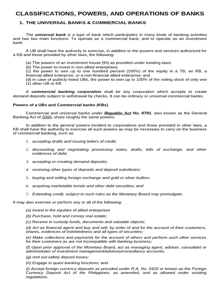 The Philippine Banking Institution | PDF | Banks | Islamic Banking And ...