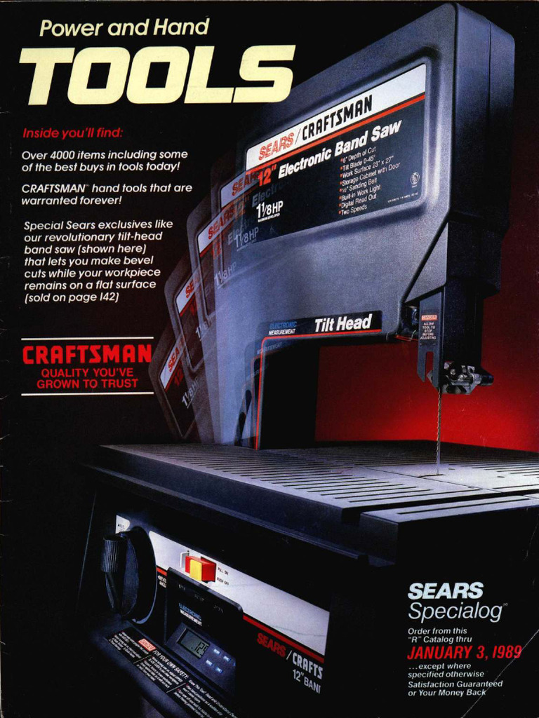 Sears Craftsman Power and Hand Tools 1988 | PDF | Industrial Processes ...