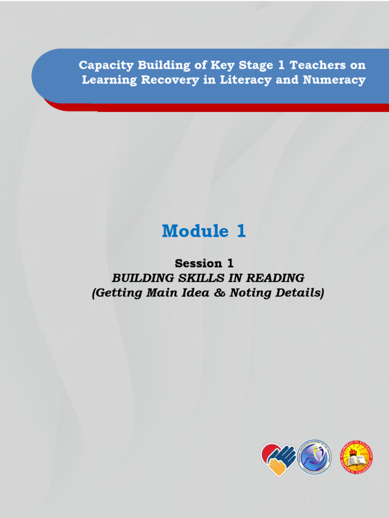 Module for Teachers (Module 1 Session 1) | PDF | Learning | Reading ...