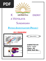 AC Generator Project for Class 12 | PDF | Electric Generator ...