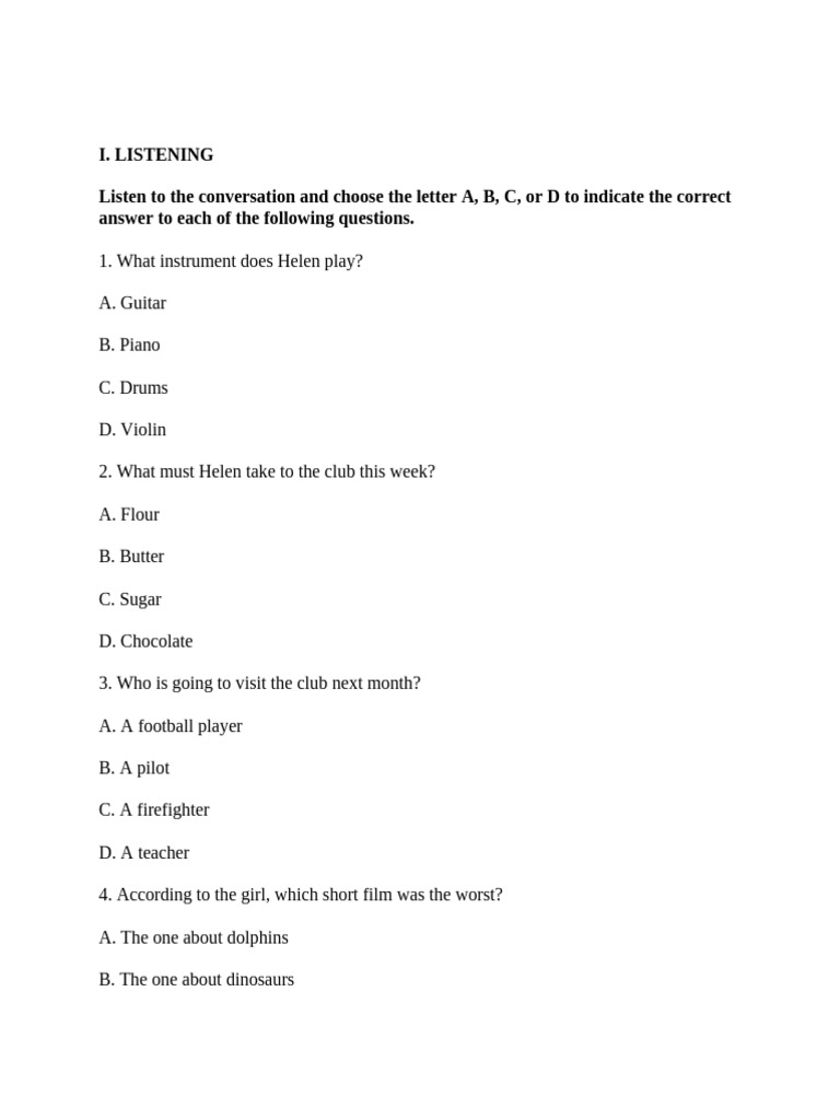 de-thi-cuoi-ki-9-anh-2 | PDF | Tourism