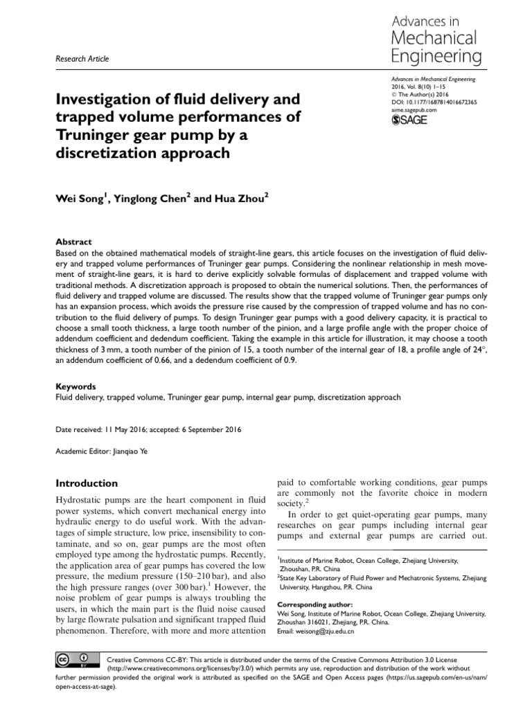 Investigation_of_fluid_delivery_and_trapped_volume | PDF | Gear | Pump
