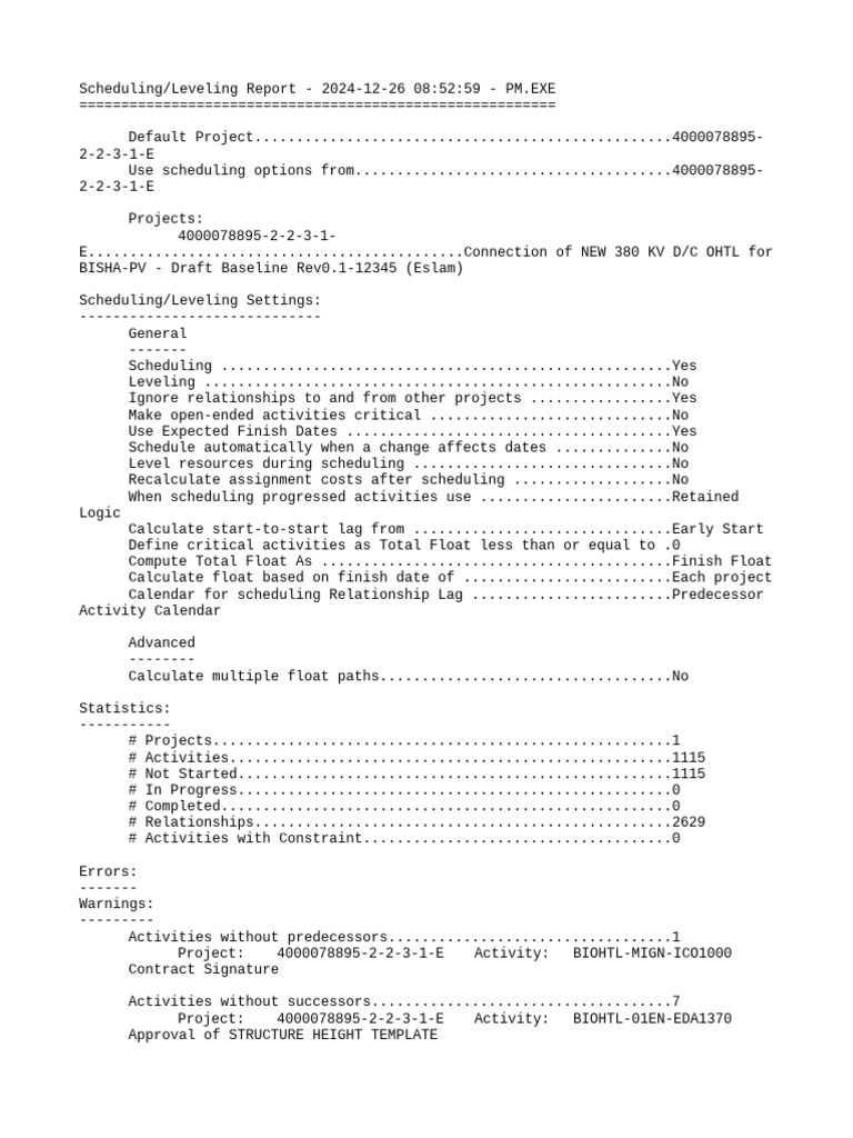 Sched Log | PDF | Materials | Building Engineering