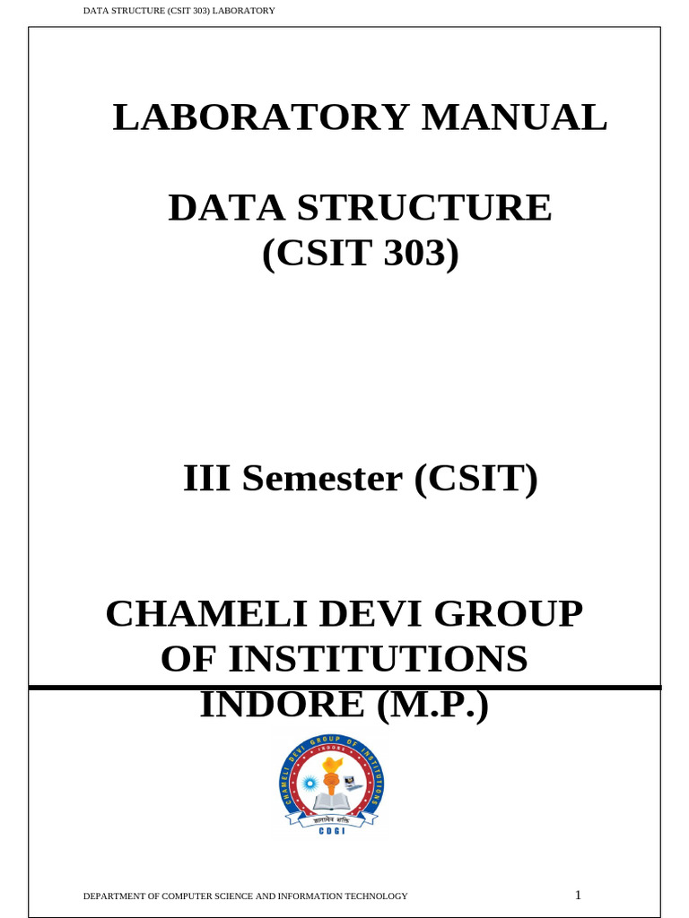 LABORATORY MANUAL_DS_CI | PDF | Applied Mathematics | Algorithms