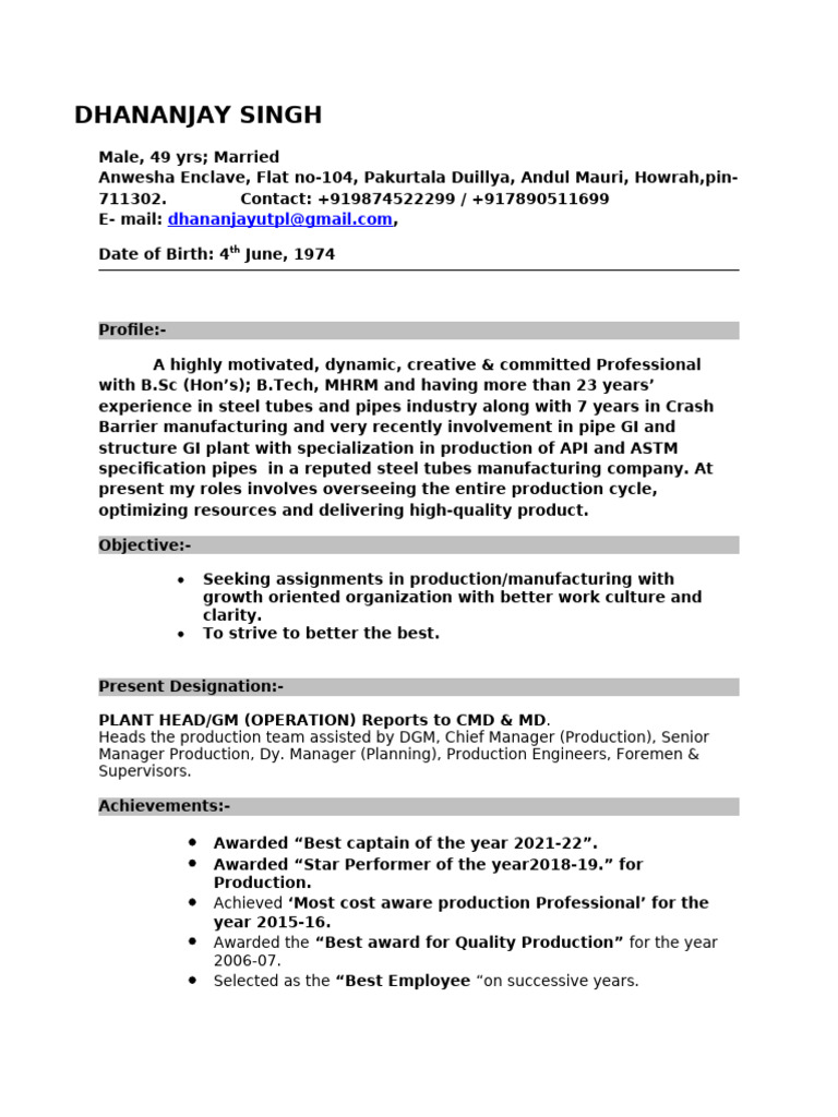 Old Resume | PDF | Performance Indicator | Inventory