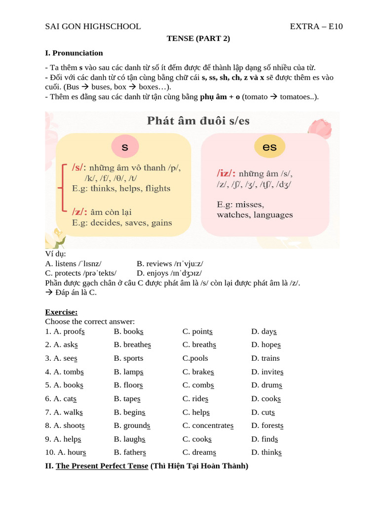 Extra - Grade 10 - Lesson 3 | PDF