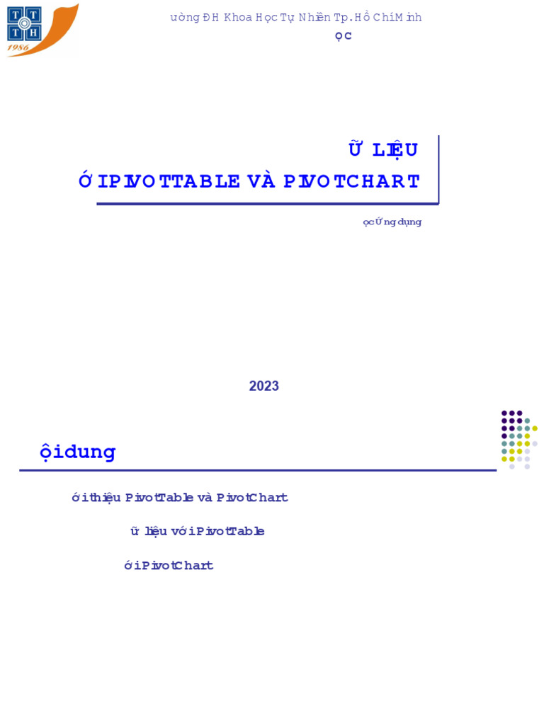 4 - Phan - Tich - Du Lieu - PivotTable-PivotChart | PDF