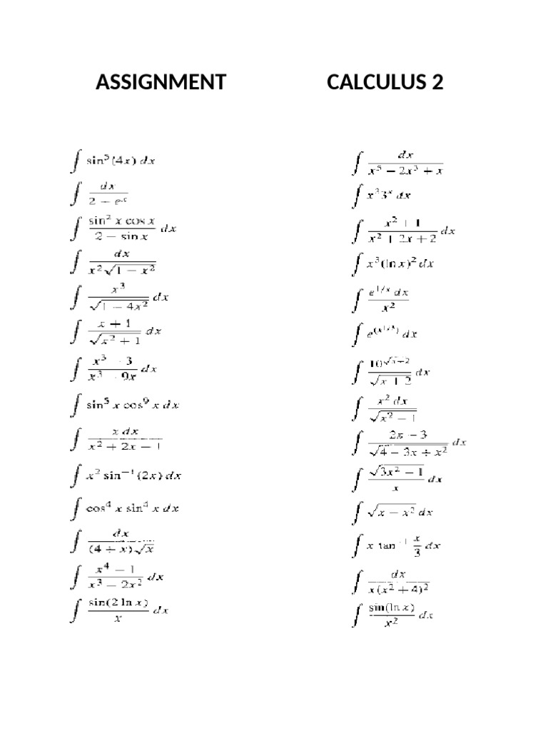 ASSIGNMENT-Calculus | PDF