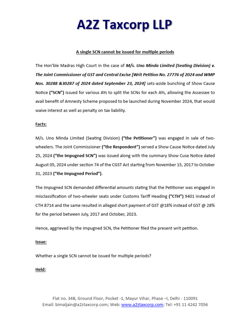 SCN Cannot Cover Multiple Years | PDF | Justice | Crime & Violence
