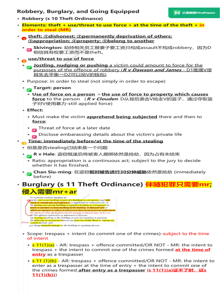 Robbery, Burglary, and Going Equipped | PDF | Robbery | Crimes