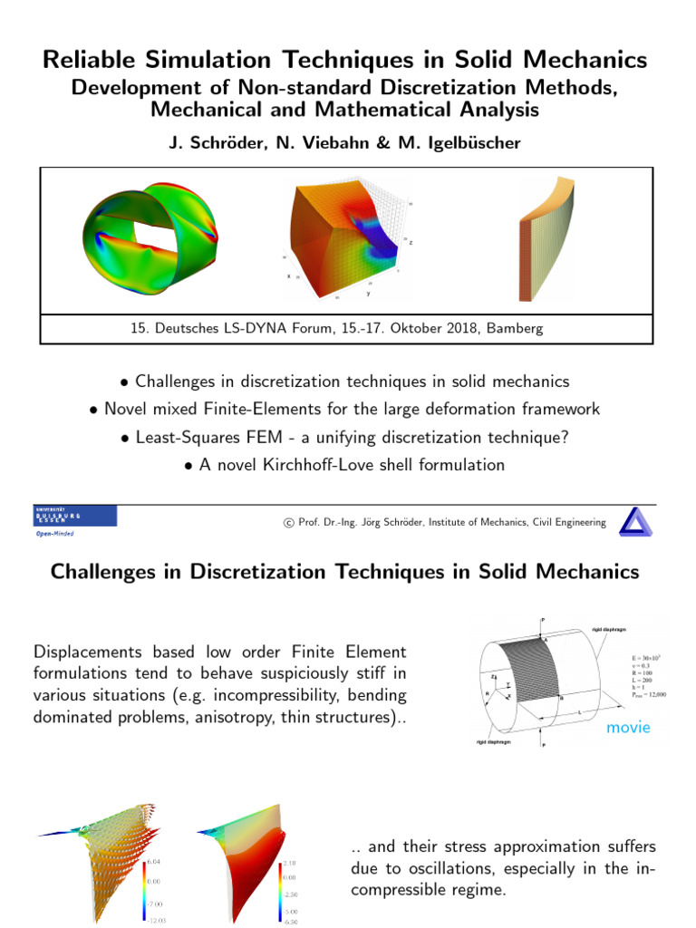 A-02-Keynote-Schroeder-UnivDuisburg-Essen | PDF | Finite Element Method ...