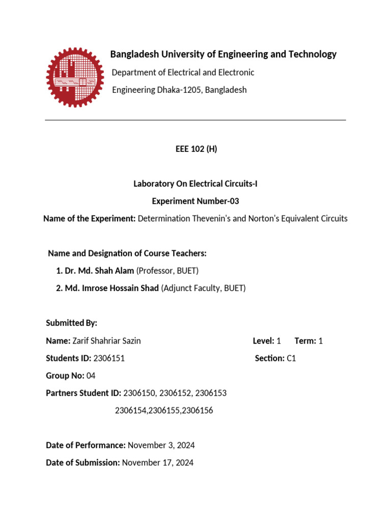 Cover Page Exp3 Hardware | PDF