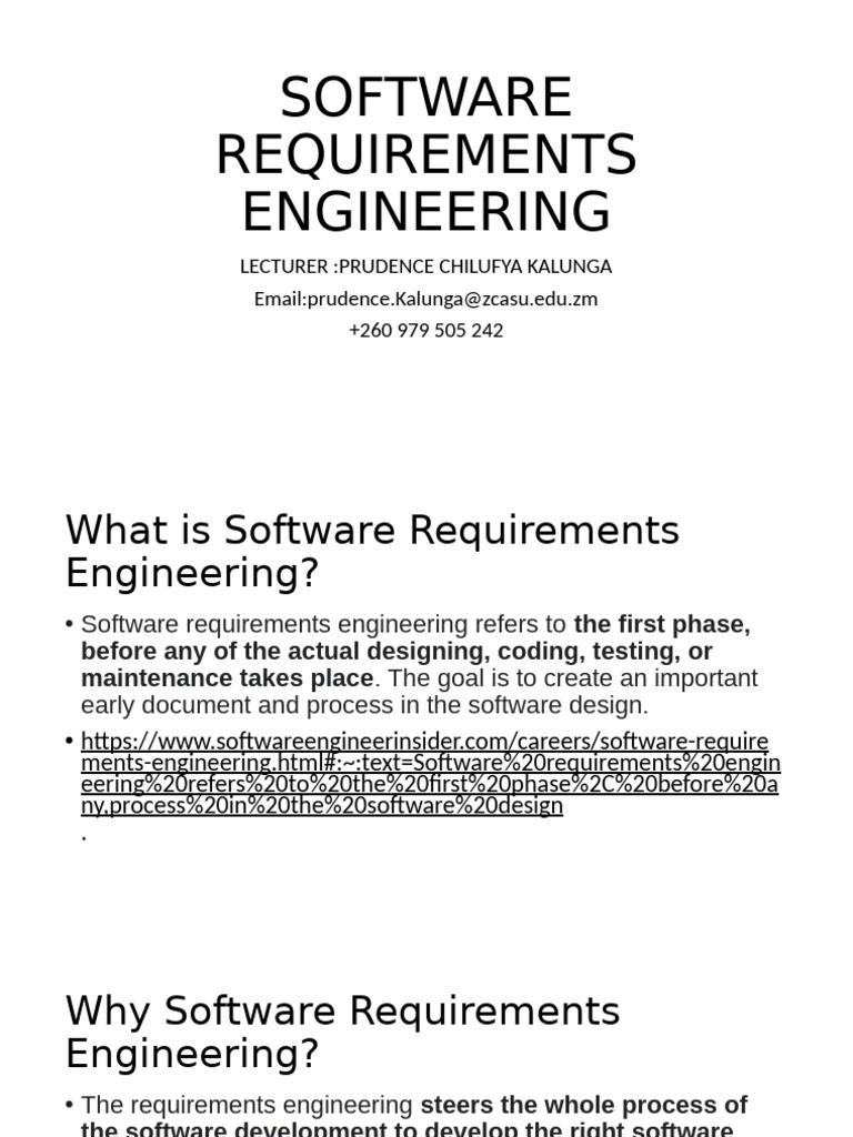 Software Requirements Engineering Guide | PDF | Computing | Systems ...