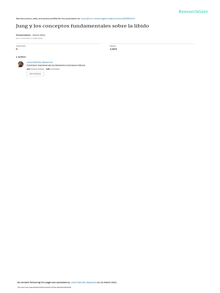 Jung: Progresión y Regresión de la Libido | PDF | Libido | Mente inconsciente