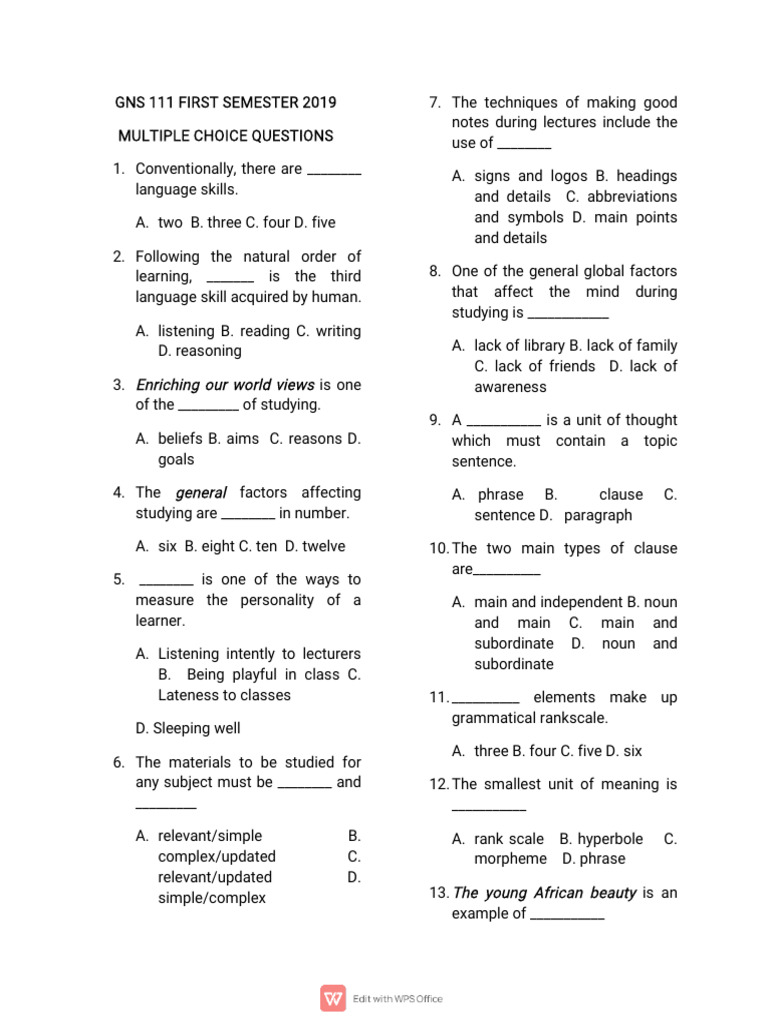 GST111 PQ (Edward Cares) | PDF
