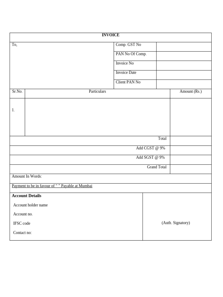 Invoice Format | PDF