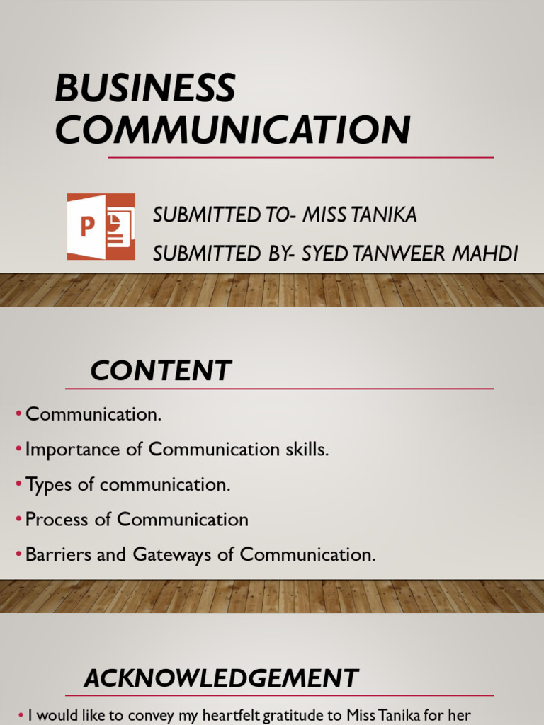 Business communication ppt | PDF | Communication | Information