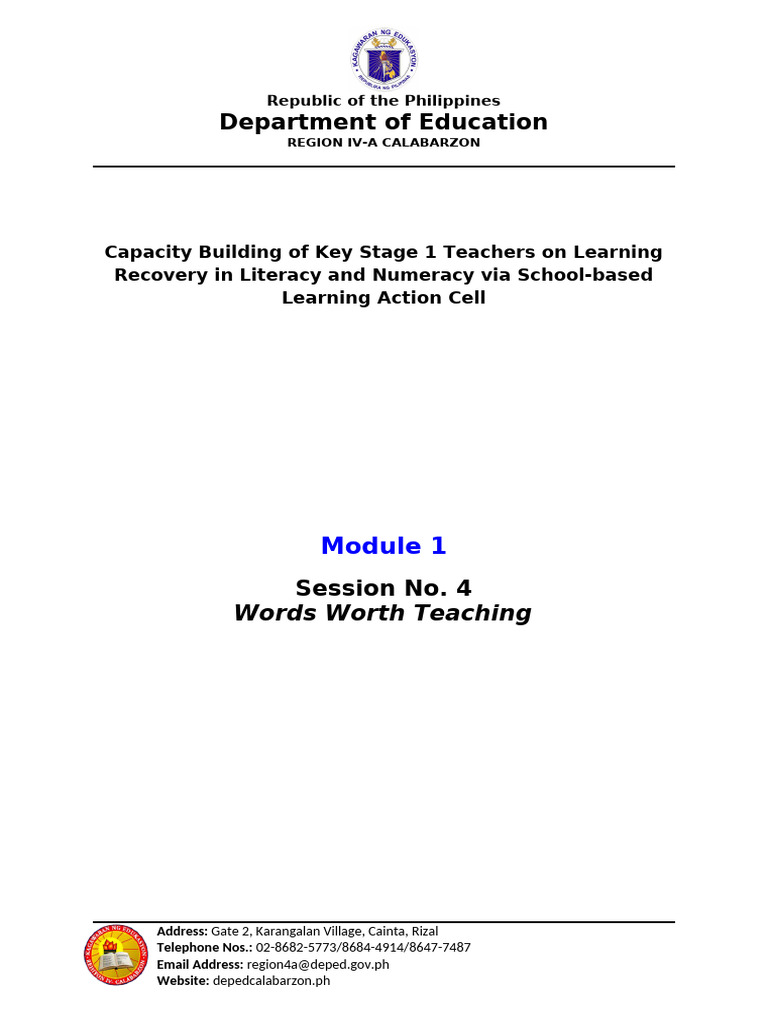 SG_Module1 Session 4 | PDF | Semantics | Learning