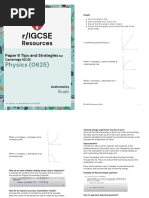 Physics Paper 6 Notes - prepIGCSE PDF | PDF | Heat | Mass