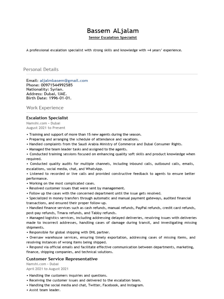 Bassem-Aljalam CV 1 | PDF | Accounting | Regulatory Compliance