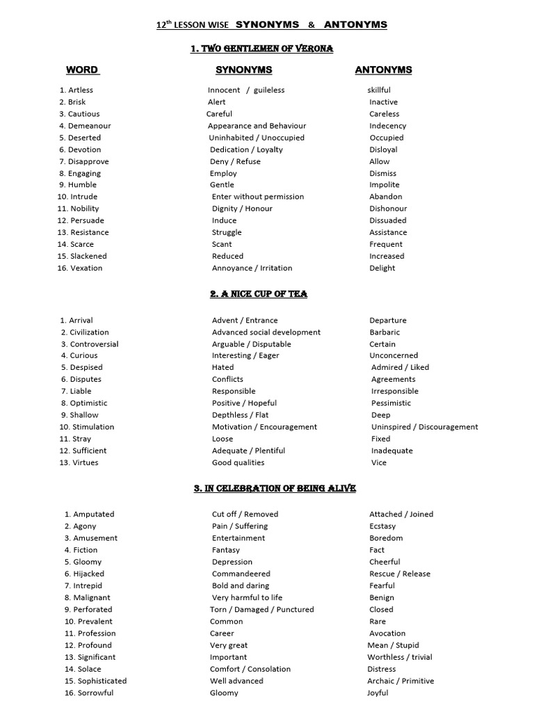 12th Syn & Ant 2024 | PDF