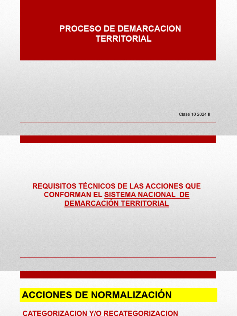 DT Clase 10 2024 II Proceso de Demarcacion Territorial | PDF | Ciudad ...