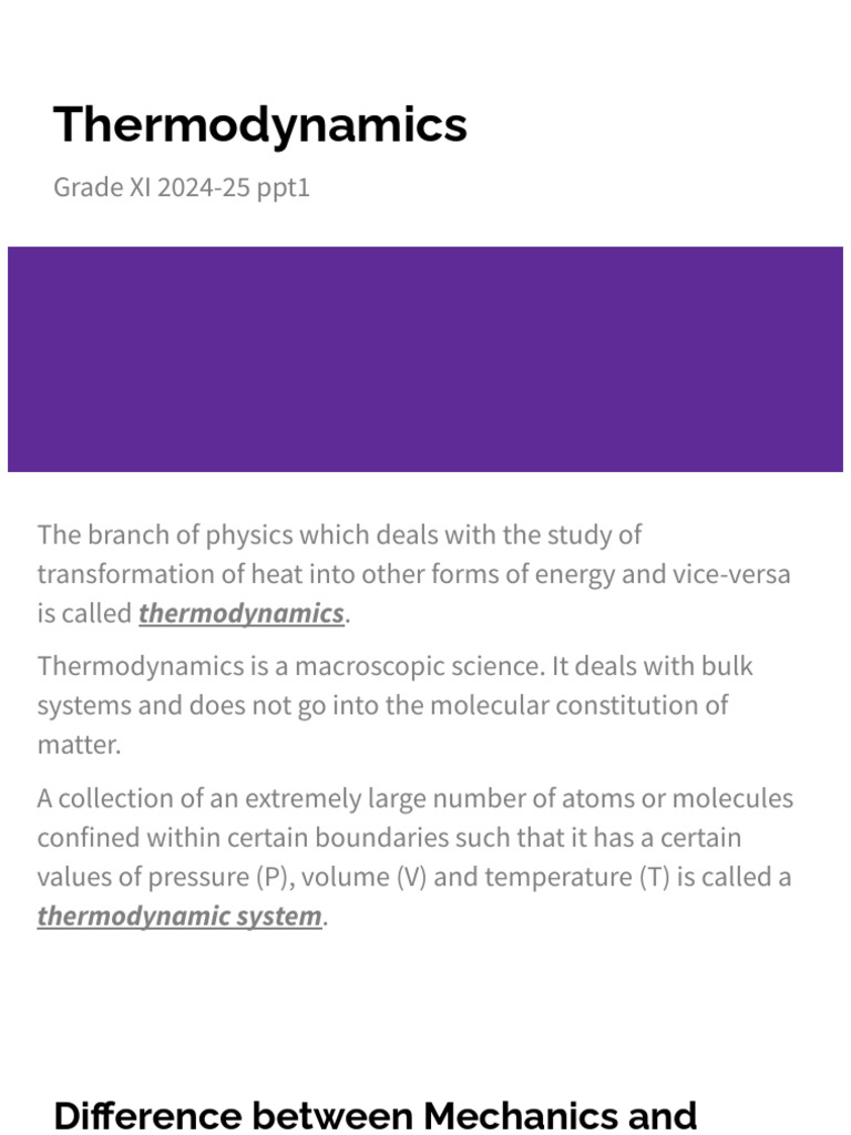 12. PPT1 2024-25 Thermodynamics | PDF | Heat | Heat Capacity