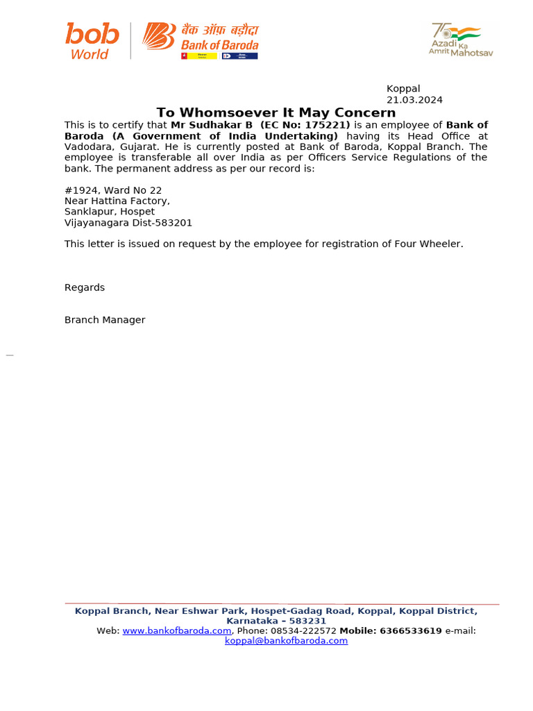 Letter Head - RTO | PDF