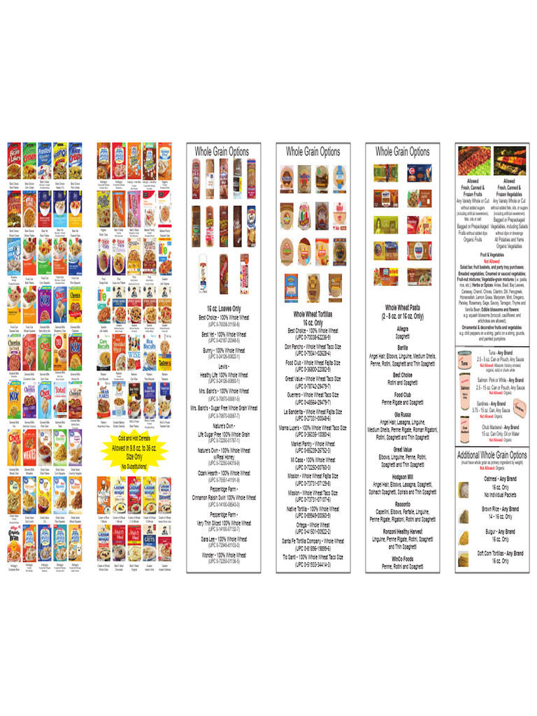 FFY2024 Oklahoma Unified WIC Approved Food List | PDF | Berry | Whole Grain