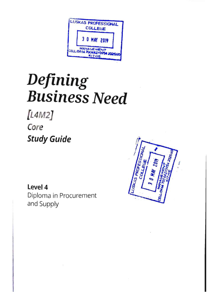 L4M2 - Defining Business Need | PDF