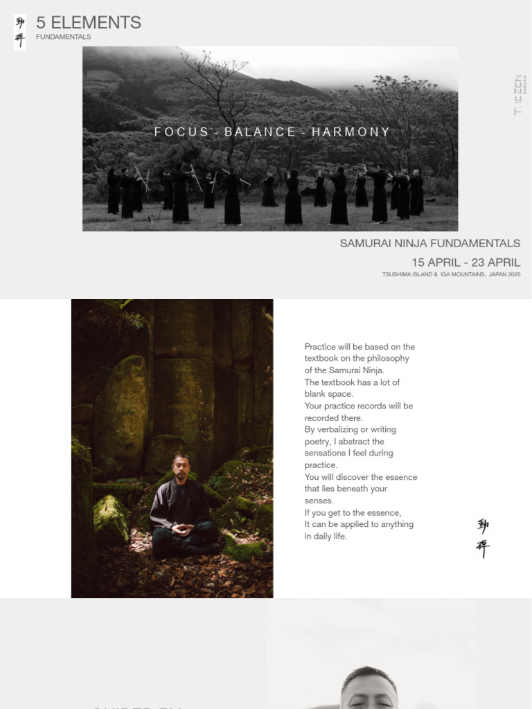 Samurai Ninja Fundamentals Training .PPTX 2 | PDF | Ninja | Zen