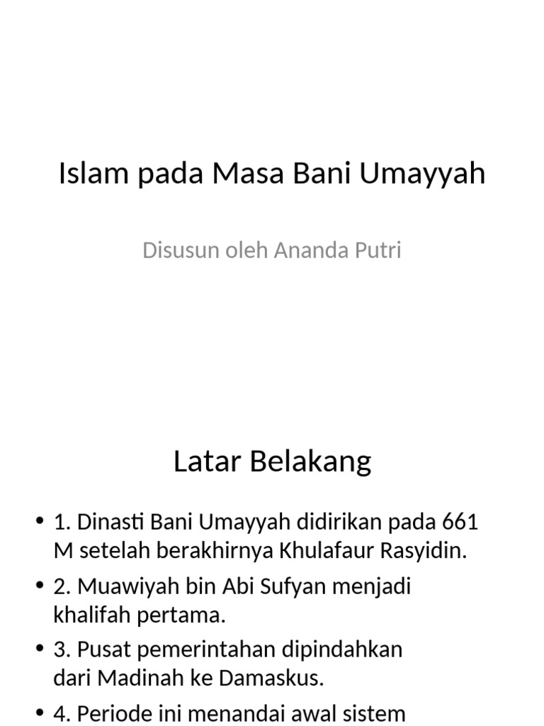 Islam_Masa_Bani_Umayyah_Updated | PDF