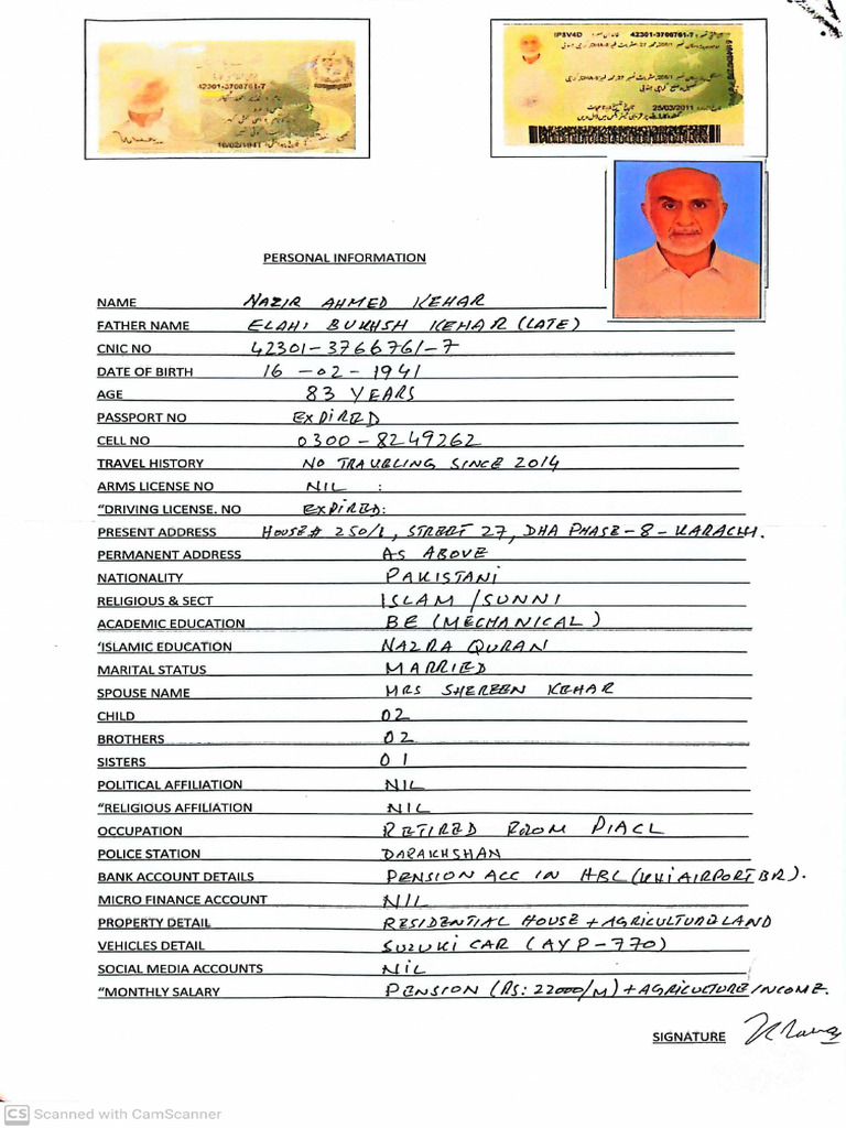 Keher Personal Inform | PDF