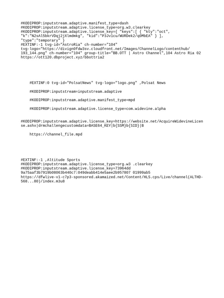 Sintaxis M3u DRM | PDF
