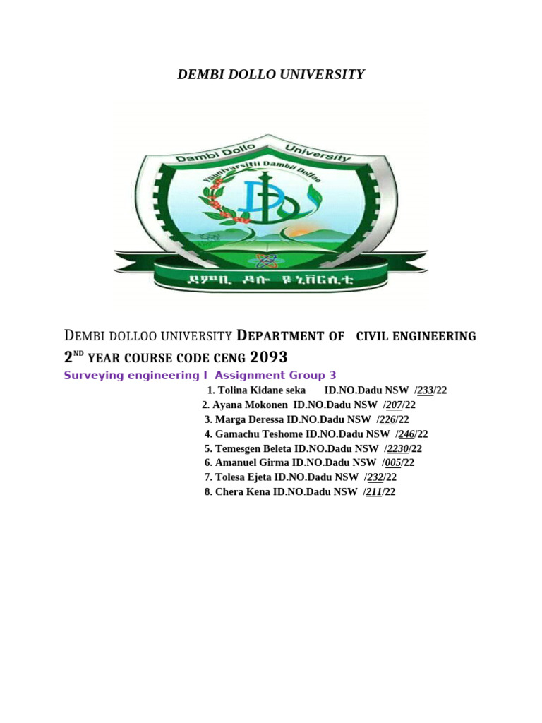 DEMBI DOLLO UNIVERSITY - Docx2 | PDF