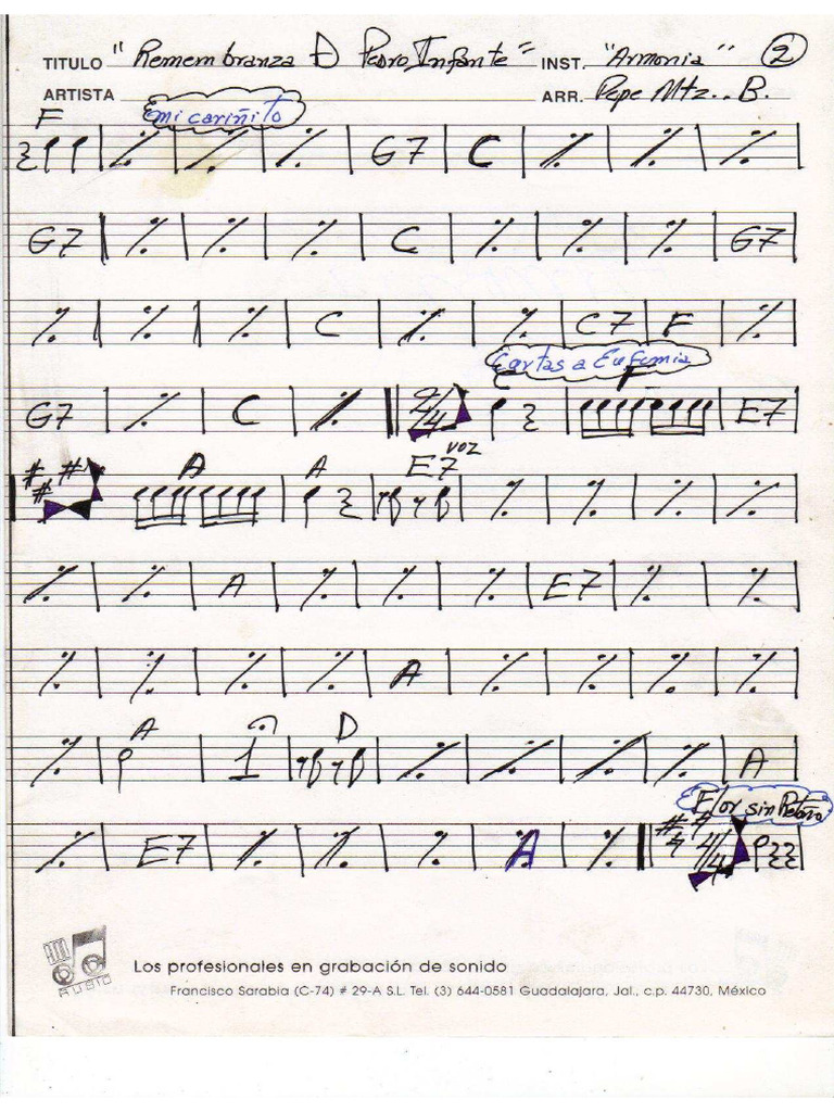 Remembranza de p. Infante | PDF