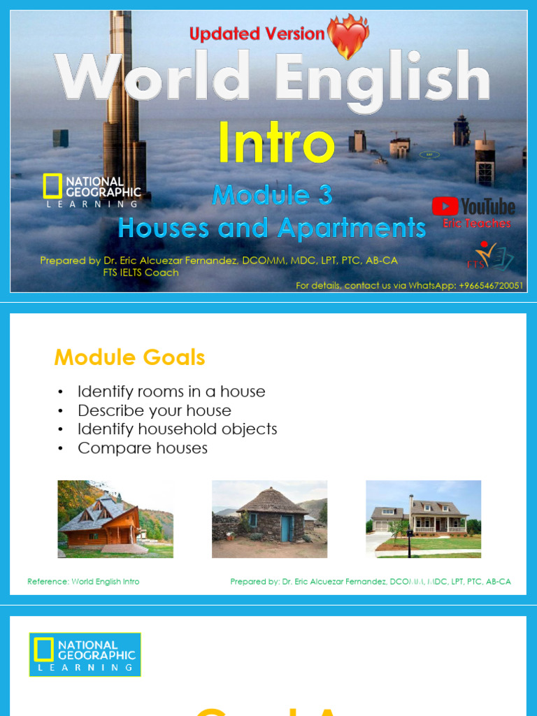 World English Intro Module 3 Houses and Apartments | PDF | English Language | Car
