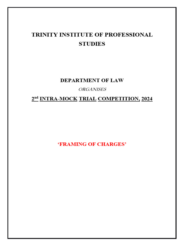 Framing of Charges | PDF