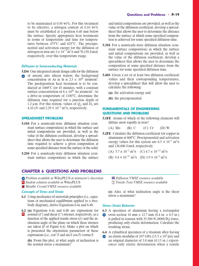 Cap6_Enunciados | PDF | Deformation (Engineering) | Strength Of Materials