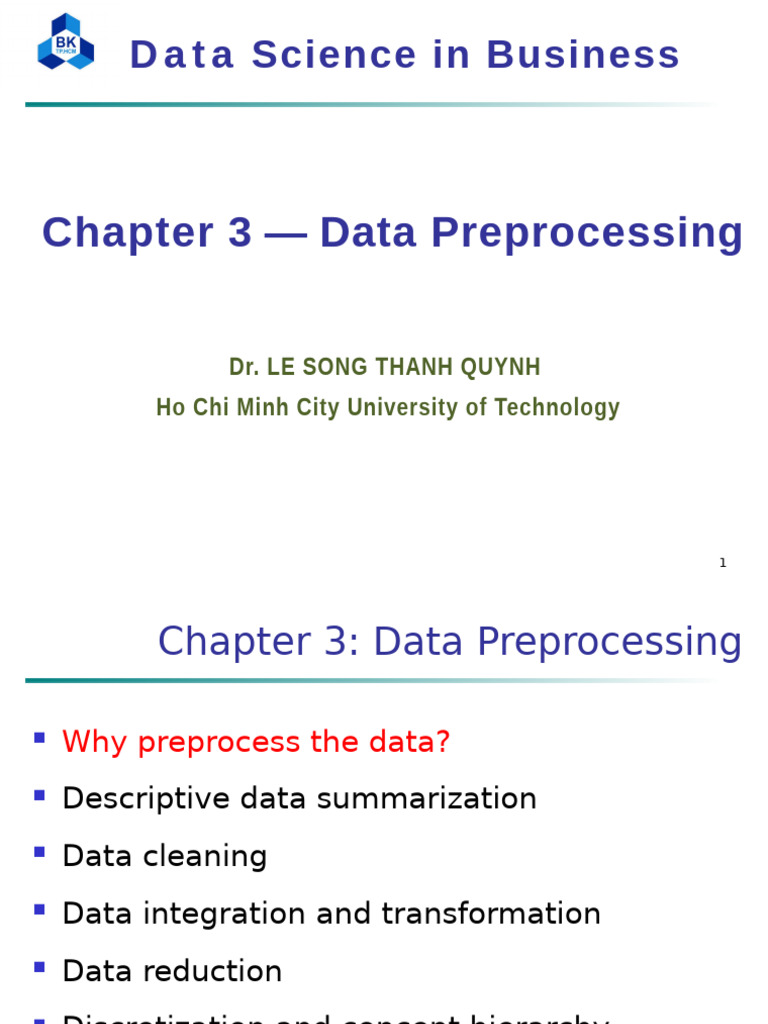 Data Preprocessing Techniques in Business | PDF | Data Compression