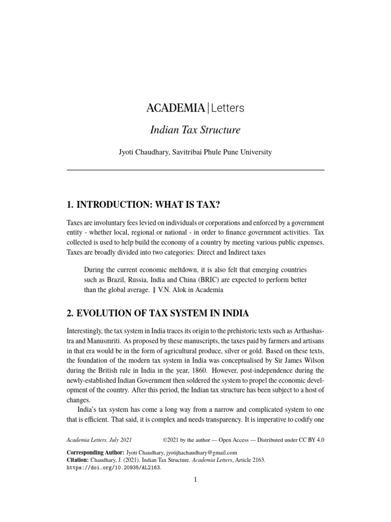 Indian_Tax_Structure | PDF | Taxes | Value Added Tax