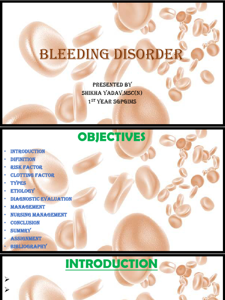 BLEEDING DISORDER-4 | PDF | Bleeding | Coagulation