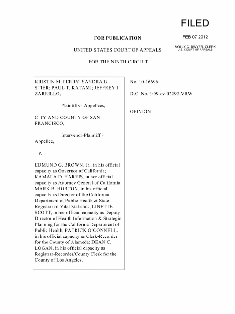 Filed: U.S. Court of Appeals | PDF | California Proposition 8 (2008 ...