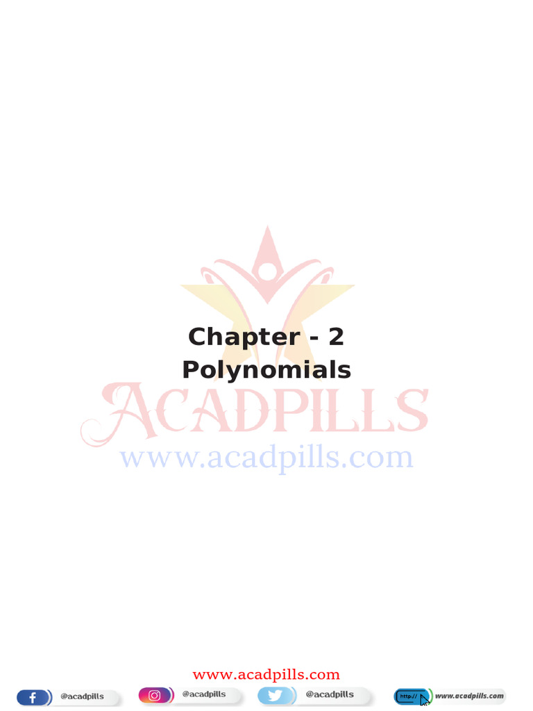 Chapter 2 Polynomials | PDF
