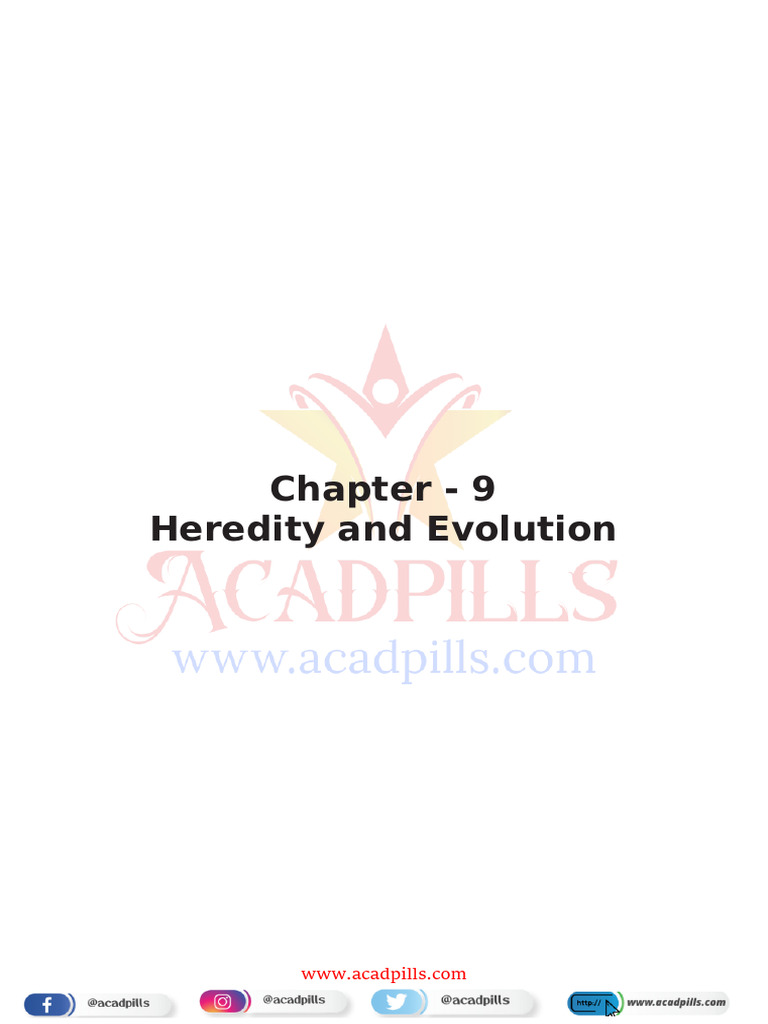 Chapter 9 - Heredity and Evolution | PDF