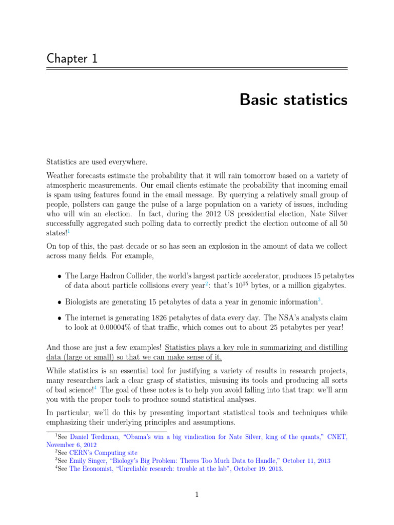 Lecture 1 | PDF | Probability Distribution | Variance