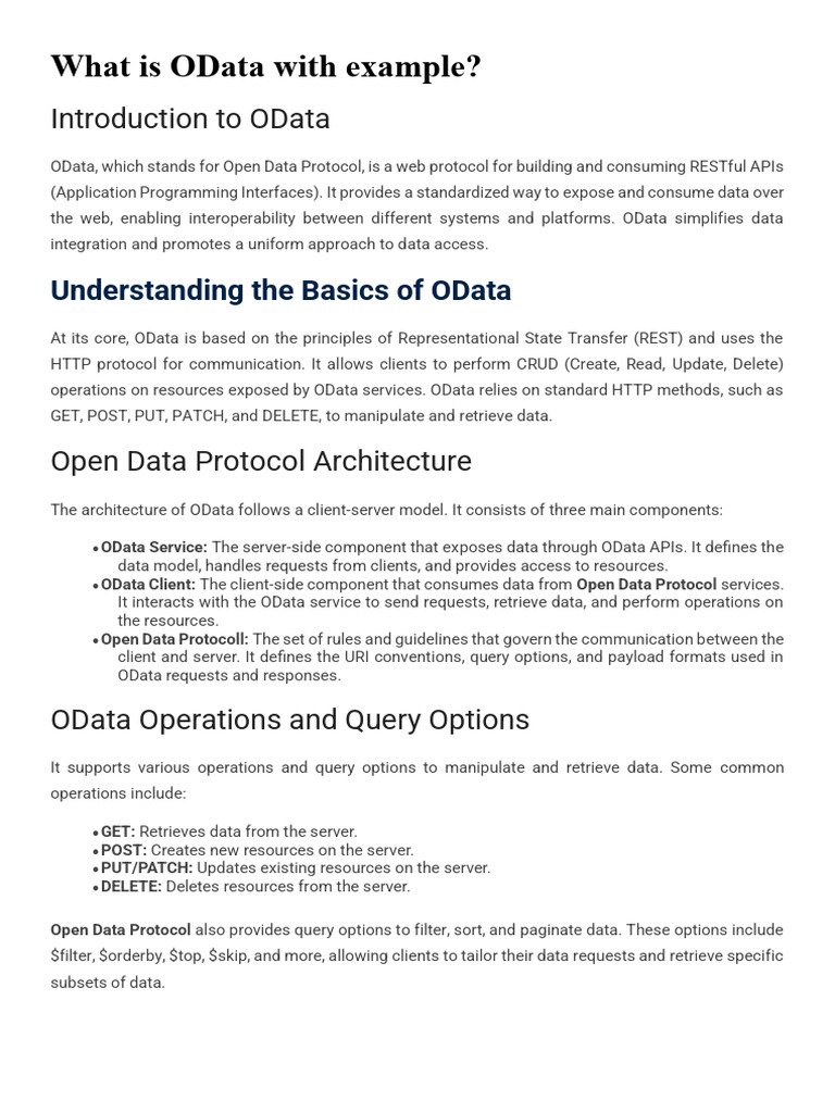 What Is OData With Example | PDF | Computer Engineering | Computing