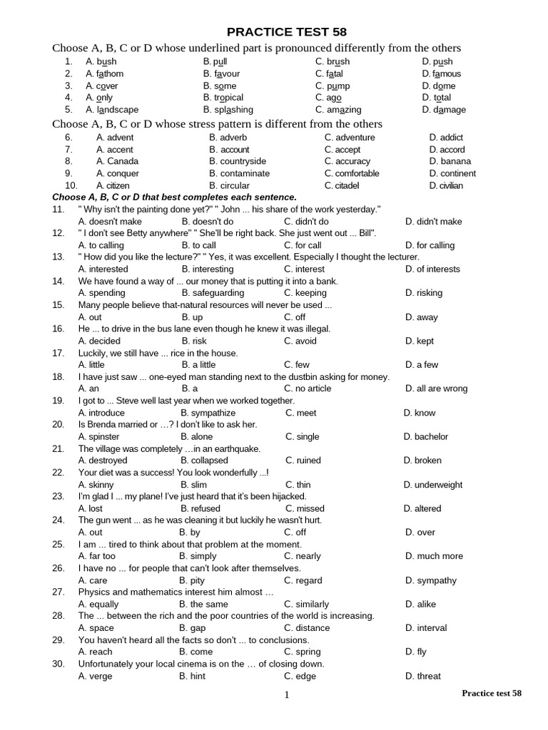 De on Thi Dai Hoc Nam 2010 - 2011 - So 58 - Xong | PDF | Jupiter | Planets
